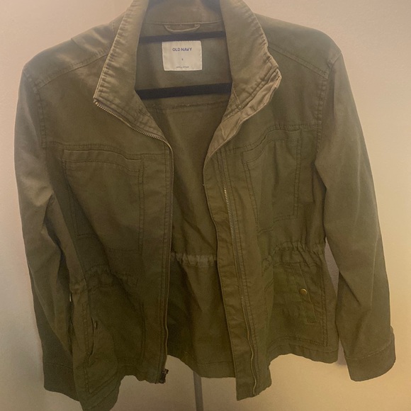 Old Navy | Jackets & Coats | Dark Green Canvas Jacket | Poshmark